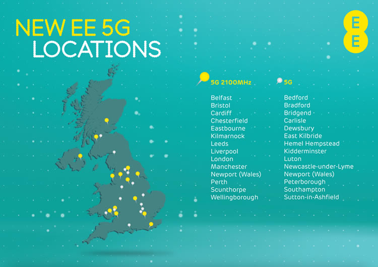 EE 5G Is Now Available In 14 New Places And Improved In 14 More